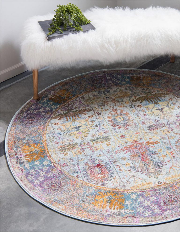 Light Blue Circle Rug 8 4 X 8 4 Havana Round Rug – danielwultz